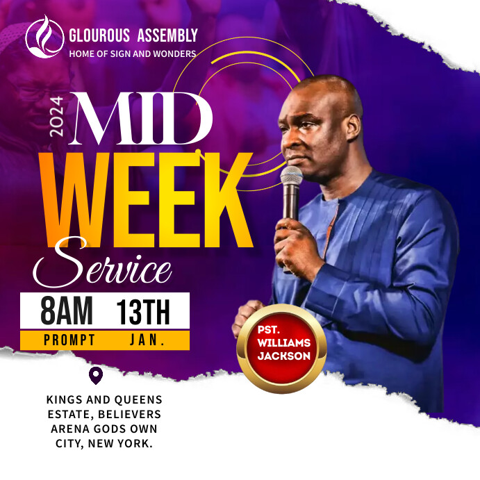 Church, Sunday church service invitation Template | PosterMyWall