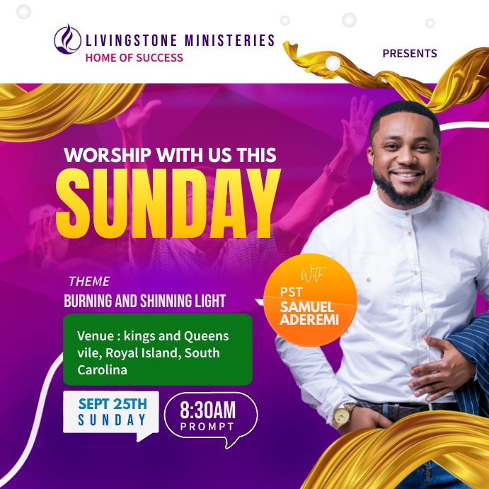 Church, Sunday church service invitation fly Template | PosterMyWall