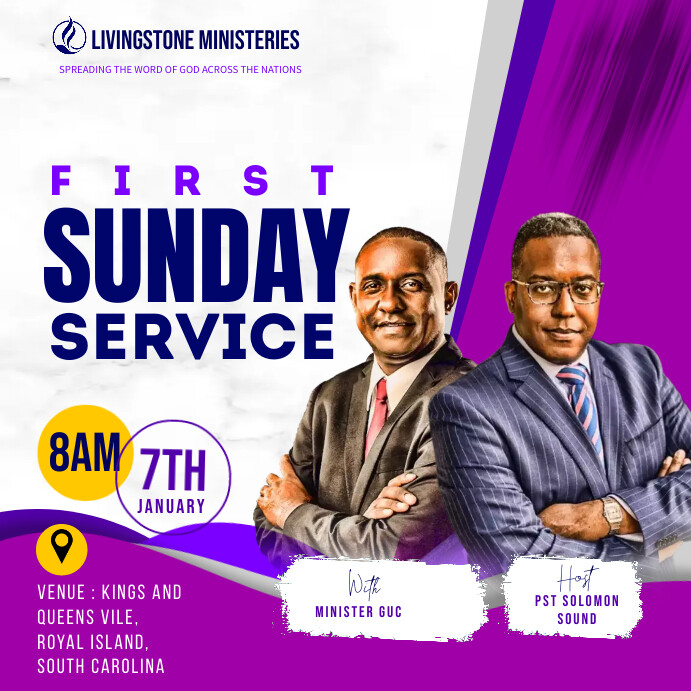 Church, Sunday church service invitation fly Template | PosterMyWall