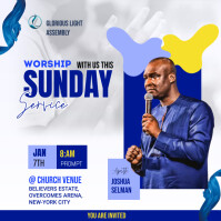 Church, Sunday church service invitation flye Template | PosterMyWall