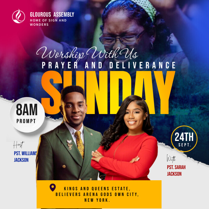 Church, Sunday church service invitation flye Template | PosterMyWall