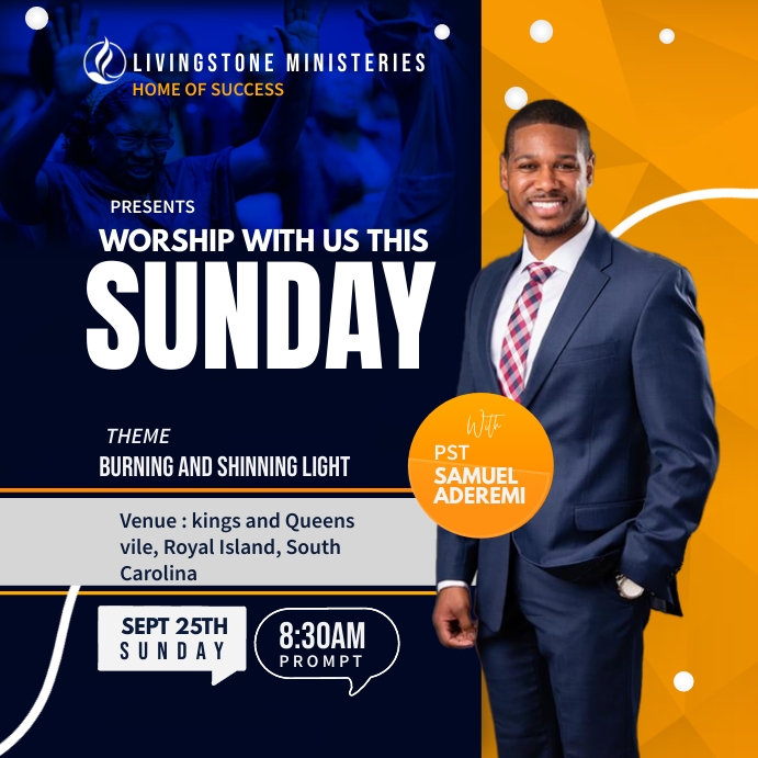 Church, Sunday church service invitation flye Template | PosterMyWall