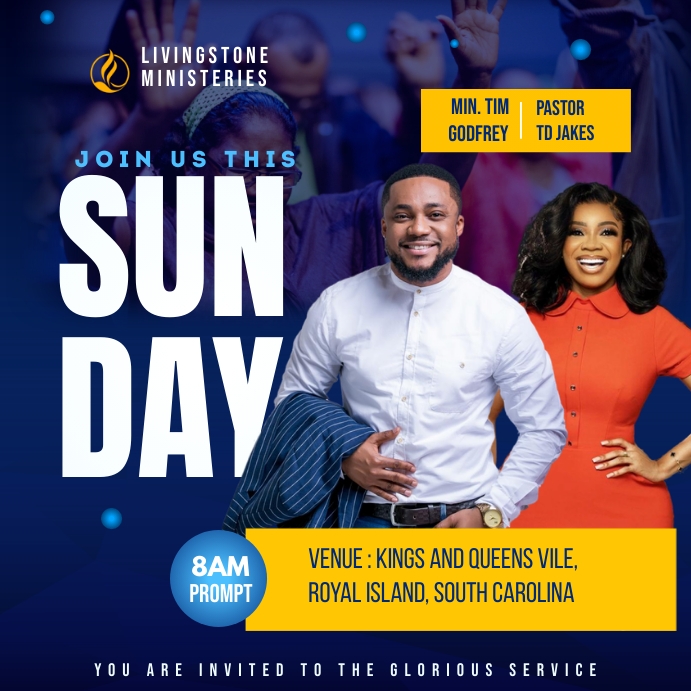 Church, Sunday church service invitation flye Template | PosterMyWall