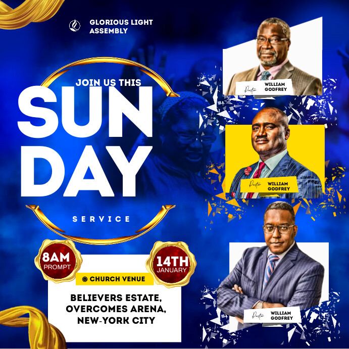 Church, Sunday church service invitation flye Template | PosterMyWall