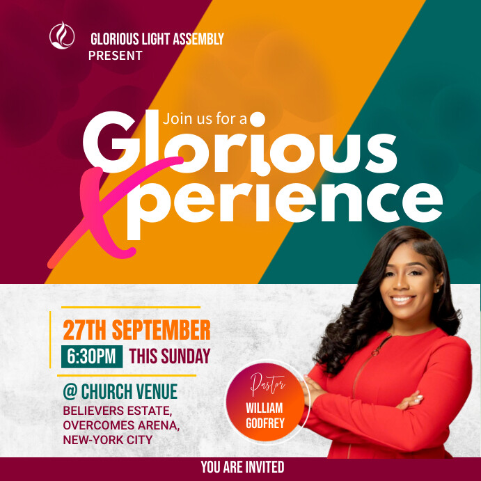 Church, Sunday church service invitation flye Template | PosterMyWall