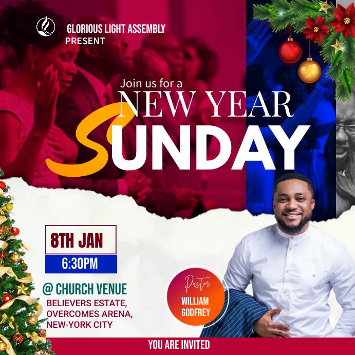 Church, Sunday church service invitation flye Template | PosterMyWall