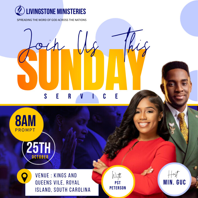 Church, Sunday church service invitation flye Template | PosterMyWall