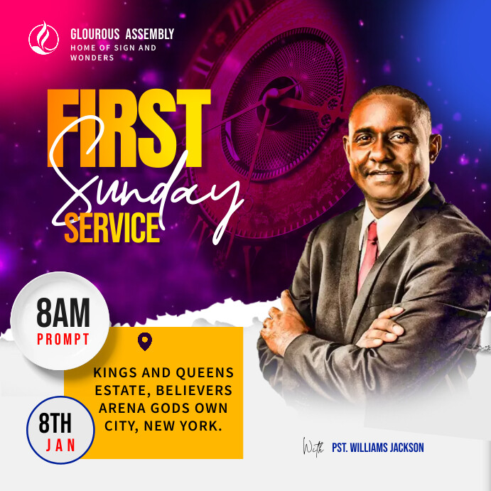 Church, Sunday church service invitation flye Template | PosterMyWall