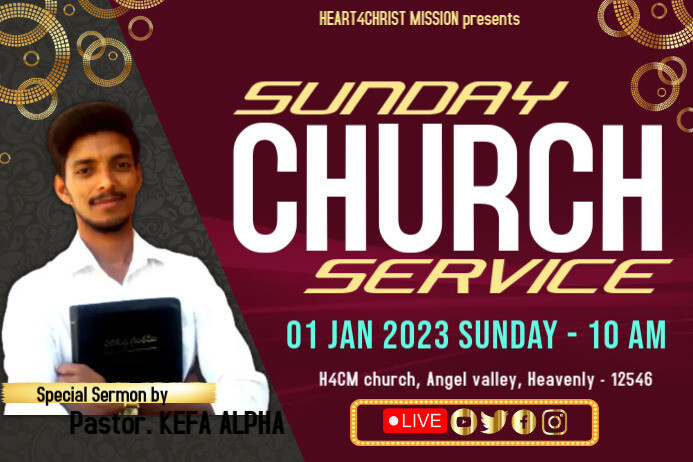 church, sunday service, sermon, message Template | PosterMyWall