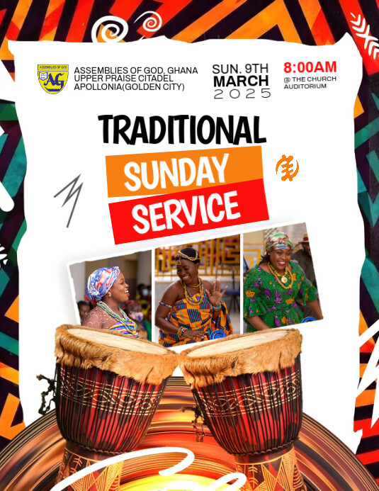 Church, Traditional Sunday Service | PosterMyWall