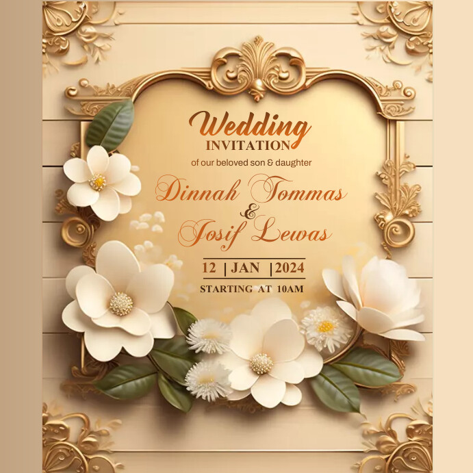 Church, Wedding Invitation Template | PosterMyWall