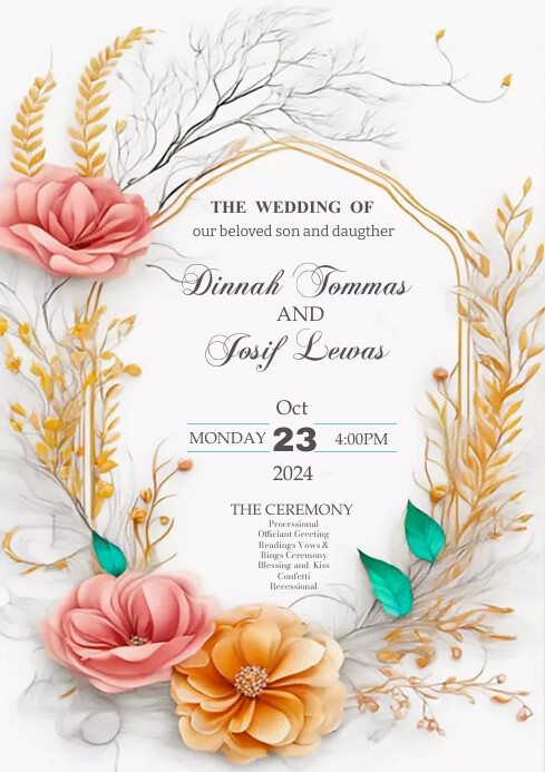 Church, Wedding Invitation Template | PosterMyWall