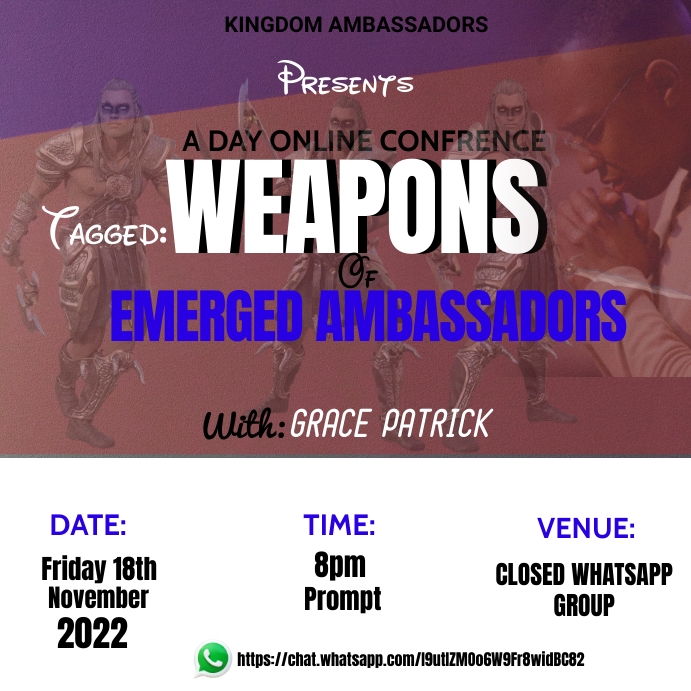 CHURCH,WARRIORS FLYER WEAPONS OFAMBASSADORS Template | PosterMyWall