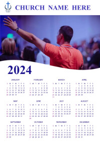 Church 2024 calendar design template | PosterMyWall
