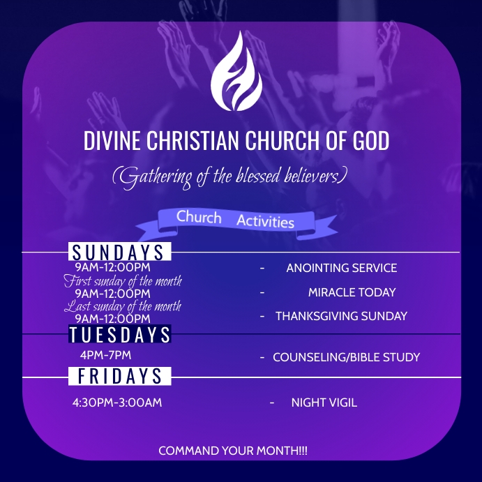 church activities banner Template | PosterMyWall