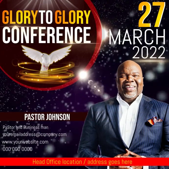 Plantilla de Plantilla Gratis de Anuncios de Iglesia de | PosterMyWall