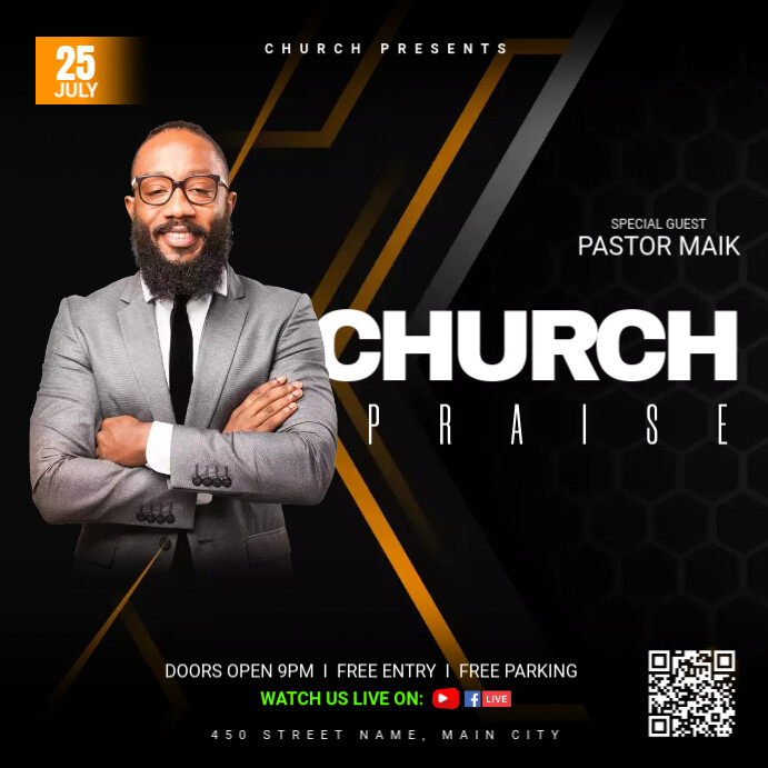 Plantilla de Church ad template (1) | PosterMyWall