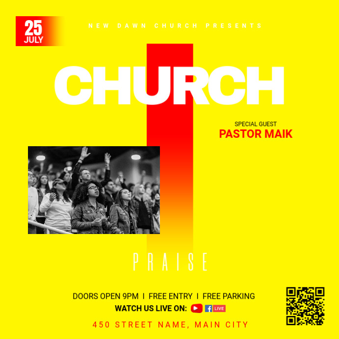 Plantilla de Church ad template (1) | PosterMyWall