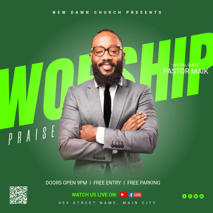 Plantilla de Church ad template | PosterMyWall