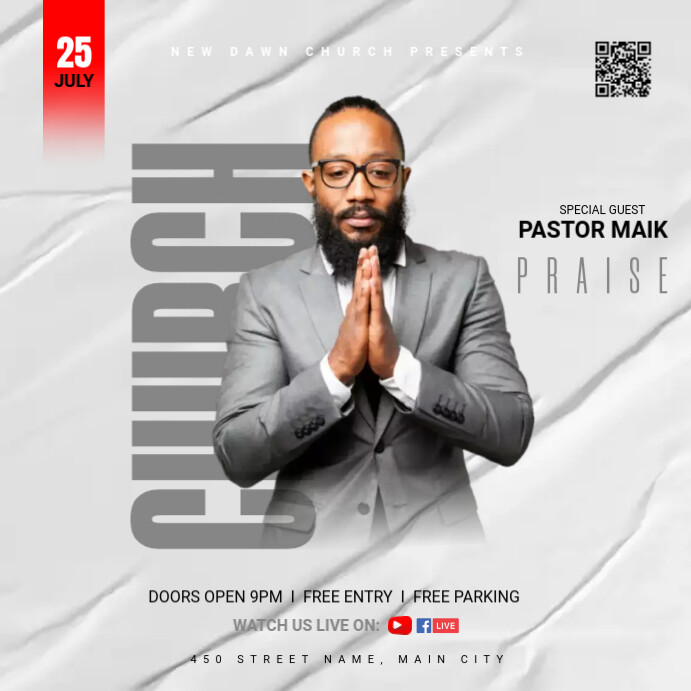 Plantilla de Church ad template worship | PosterMyWall