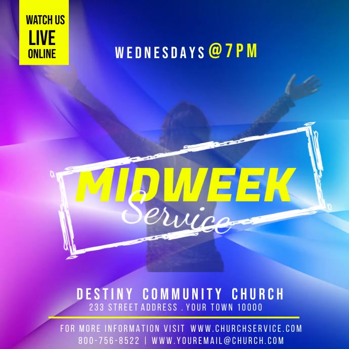 Copy of church animation poster template | PosterMyWall