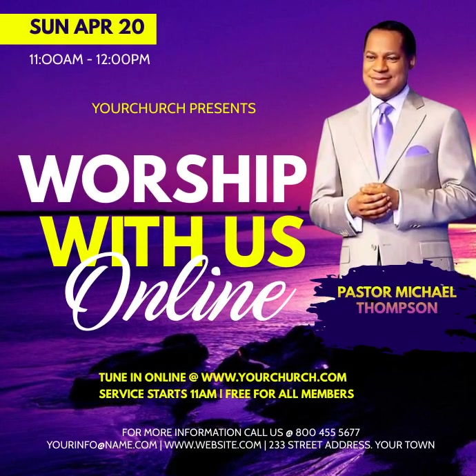 church animation poster template | PosterMyWall