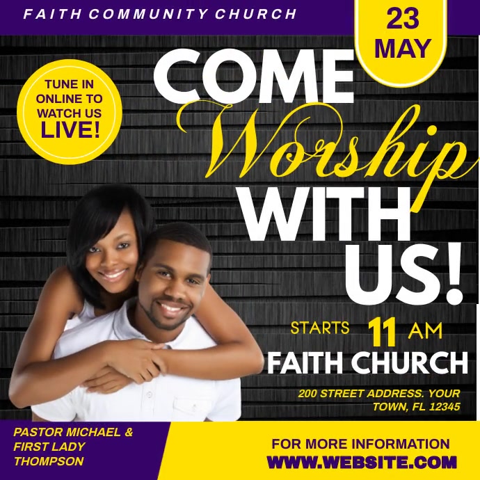 church animation poster template | PosterMyWall