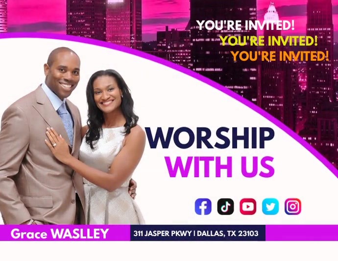 church animation worship poster template | PosterMyWall