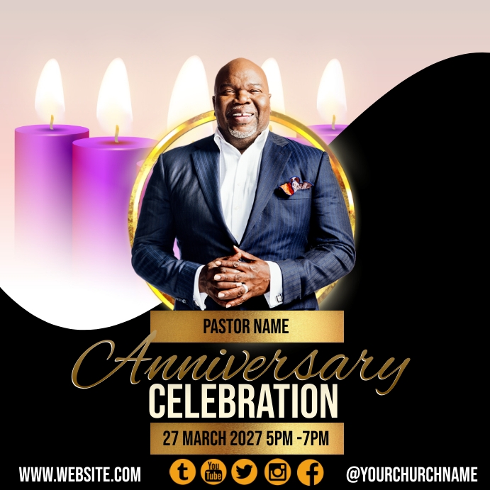 Church Anniversary CELEBRATION Event Template | PosterMyWall
