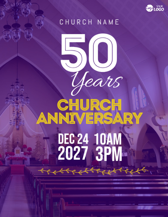 Church Anniversary Celebration Flyer Template | PosterMyWall