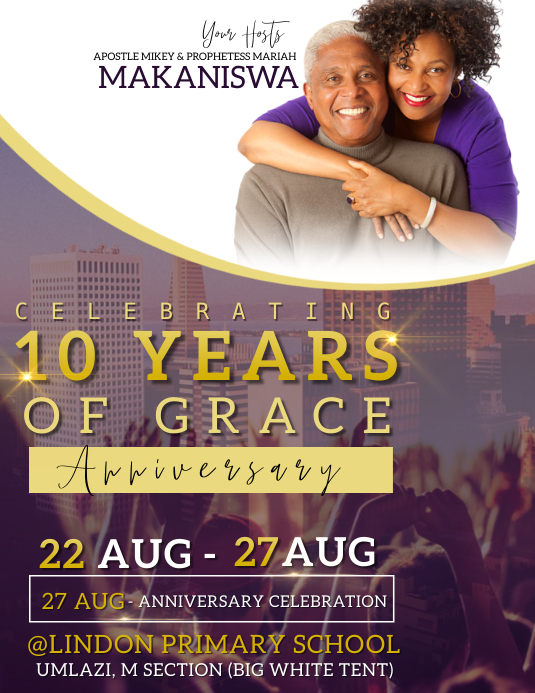 CHURCH ANNIVERSARY CELEBRATION TEMPLATE | PosterMyWall