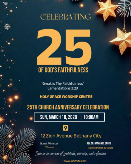 church anniversary church anniversary flyer Template | PosterMyWall