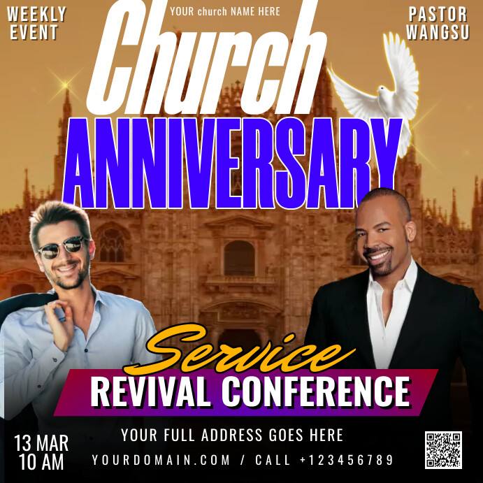 church anniversary/church night Template | PosterMyWall