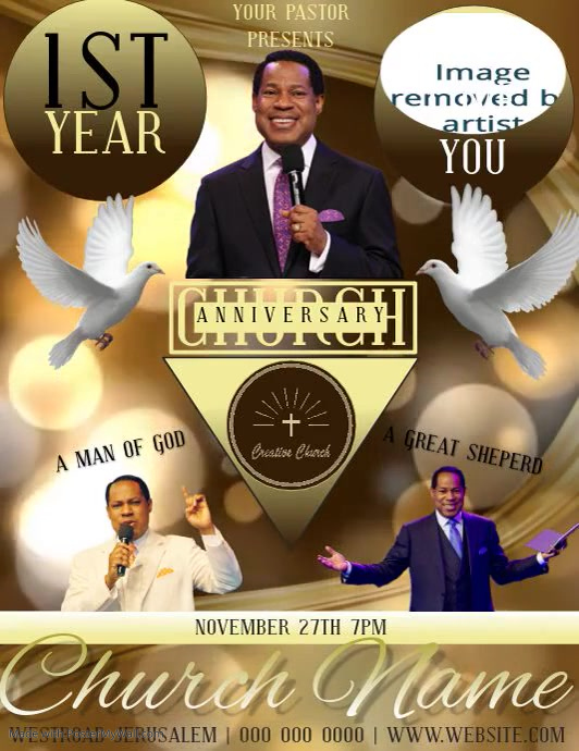 Copy of CHURCH ANNIVERSARY conference flyer template | PosterMyWall
