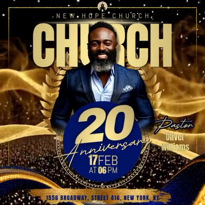 Church Anniversary Template | PosterMyWall