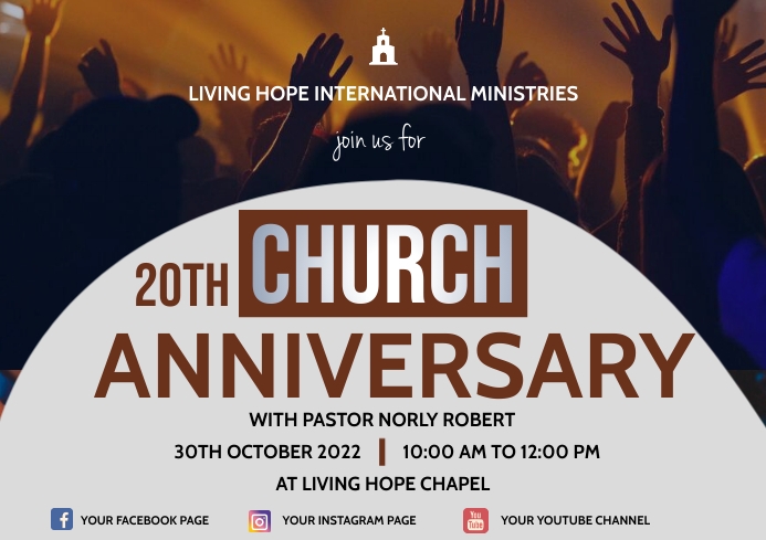 Church Anniversary Template | PosterMyWall