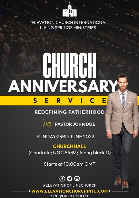 Church Anniversary Template | PosterMyWall