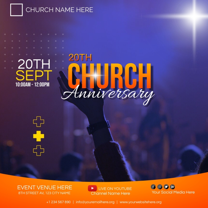 Modèle Anniversaire de L'église | PosterMyWall