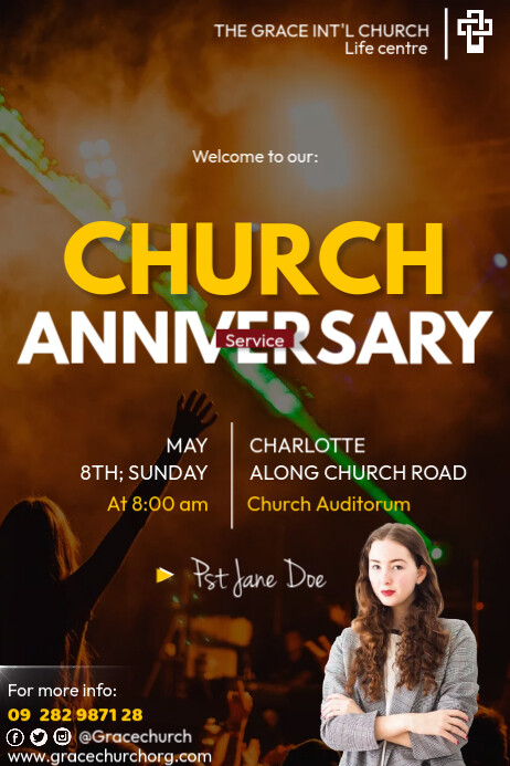 Church anniversary Template | PosterMyWall