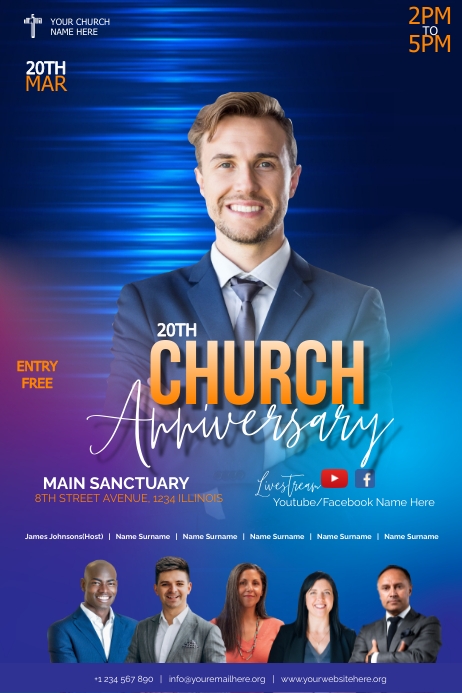 church anniversary Template | PosterMyWall