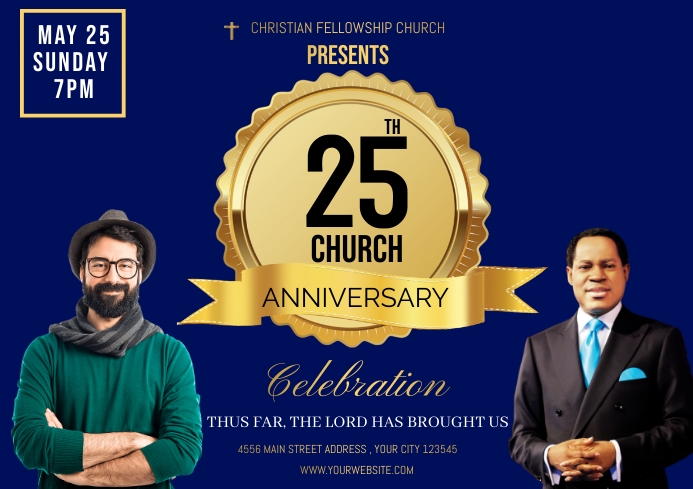 CHURCH ANNIVERSARY Template | PosterMyWall
