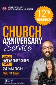 church anniversary Template | PosterMyWall