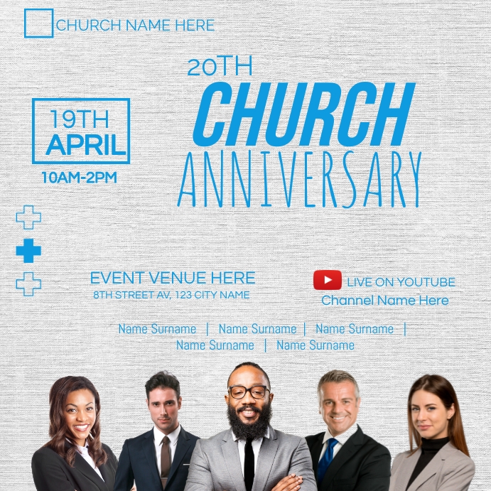 Modèle Anniversaire de L'église | PosterMyWall