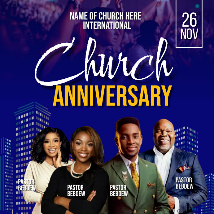 CHURCH ANNIVERSARY Template | PosterMyWall
