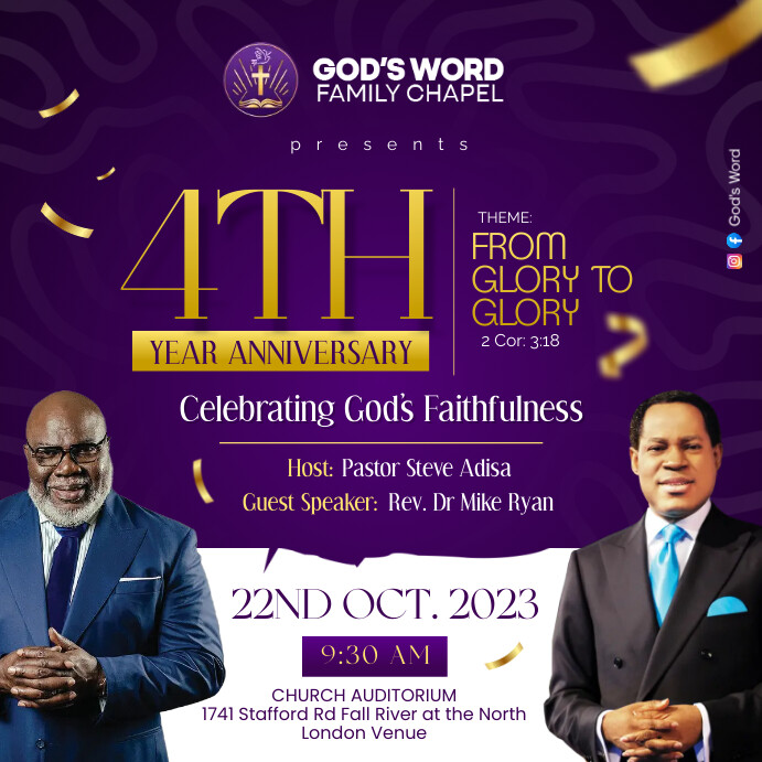 Church Anniversary | PosterMyWall