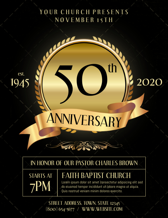 CHURCH ANNIVERSARY Template | PosterMyWall