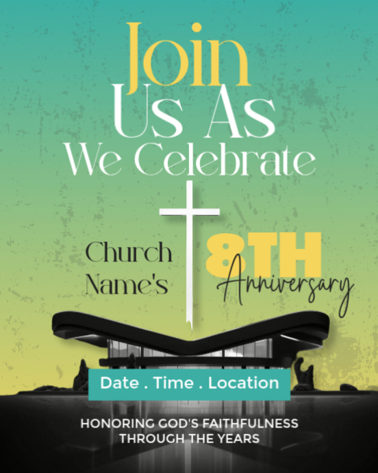 Church Anniversary Template | PosterMyWall