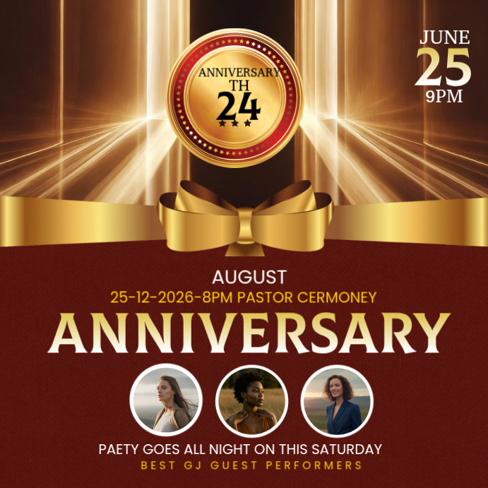 Church Anniversary Template | PosterMyWall