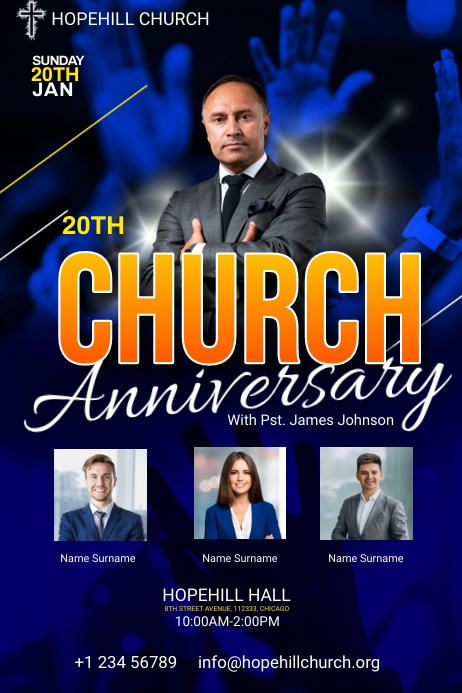 church anniversary Template | PosterMyWall