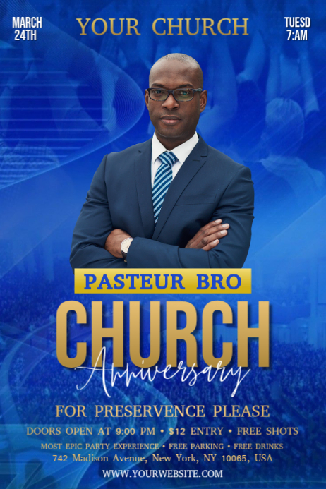 Church Anniversary Display Poster Template | PosterMyWall